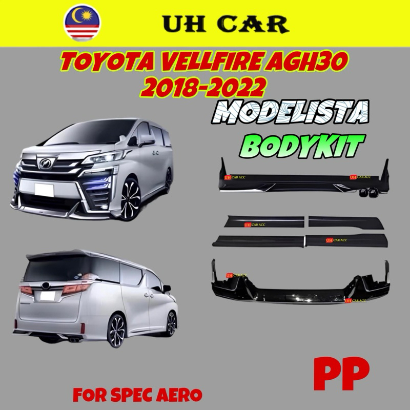 Toyota Vellfire Agh30 2018-2022 Aero Spec MDL Bodykit Skirt Skirting ...