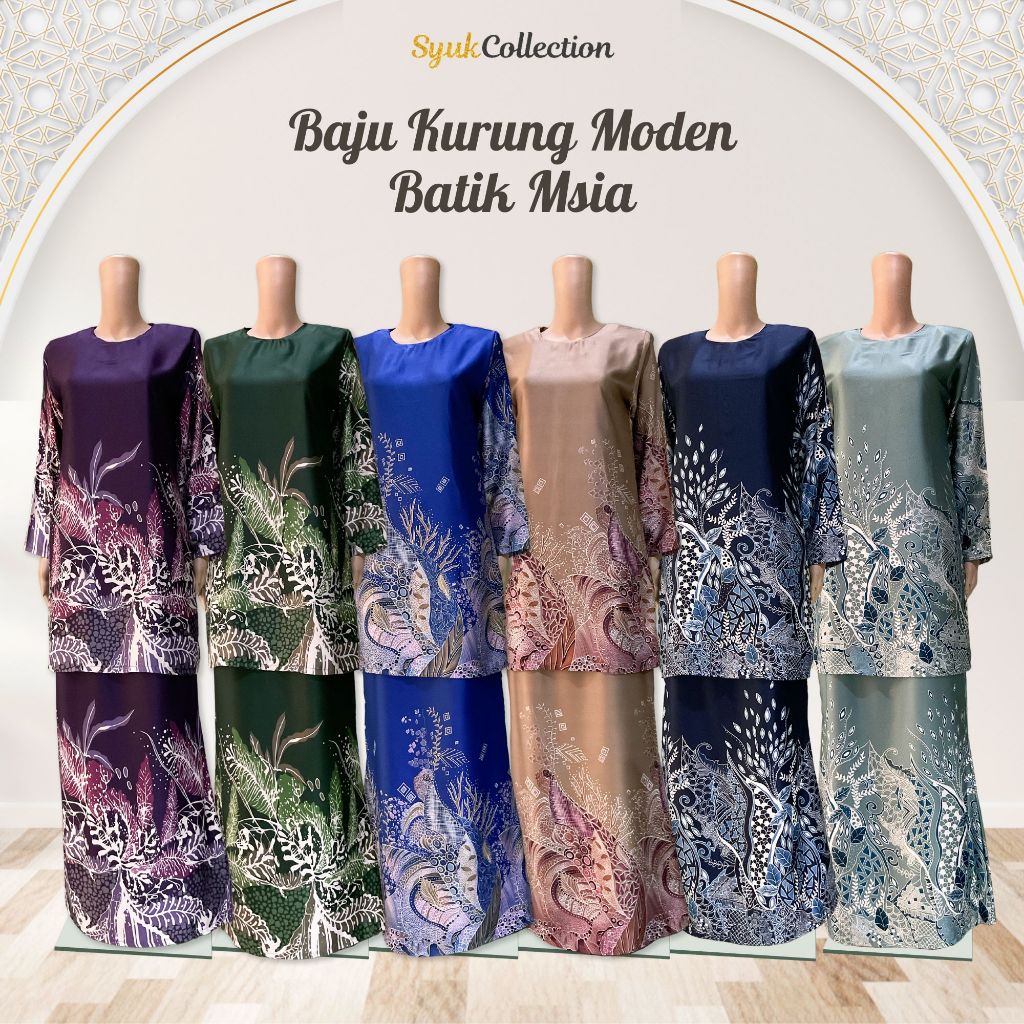 Baju Kurung Moden Batik Exclusive Kain Duyung Material Setapura Luxe saiz S-XL | Shopee Malaysia