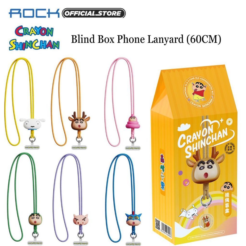 ROCK Crayon Shin-Chan Blind Box Phone Lanyard (60cm) 蜡笔小新 | Shopee Malaysia