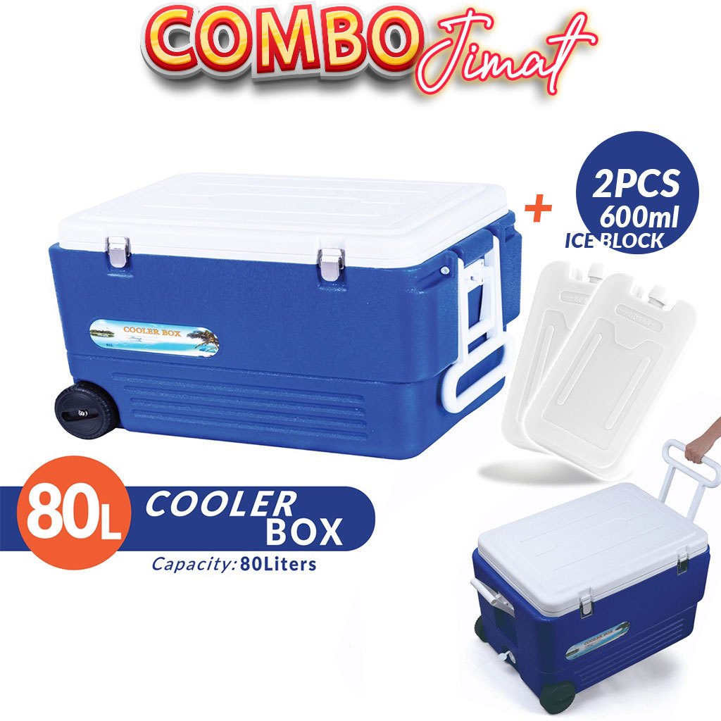 60L 80L Super Big Cooler Ice Box with Wheel Portable Storage Cold Box ...