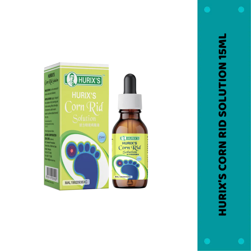 HURIX'S CORN RID SOLUTION 15ML (Corn Removal/ Buang Ketimumul) | Shopee ...