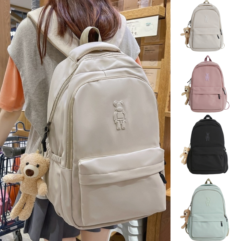 Beg sekolah BACKPACK Korean Style INS School Women Men Casual Backpack ...