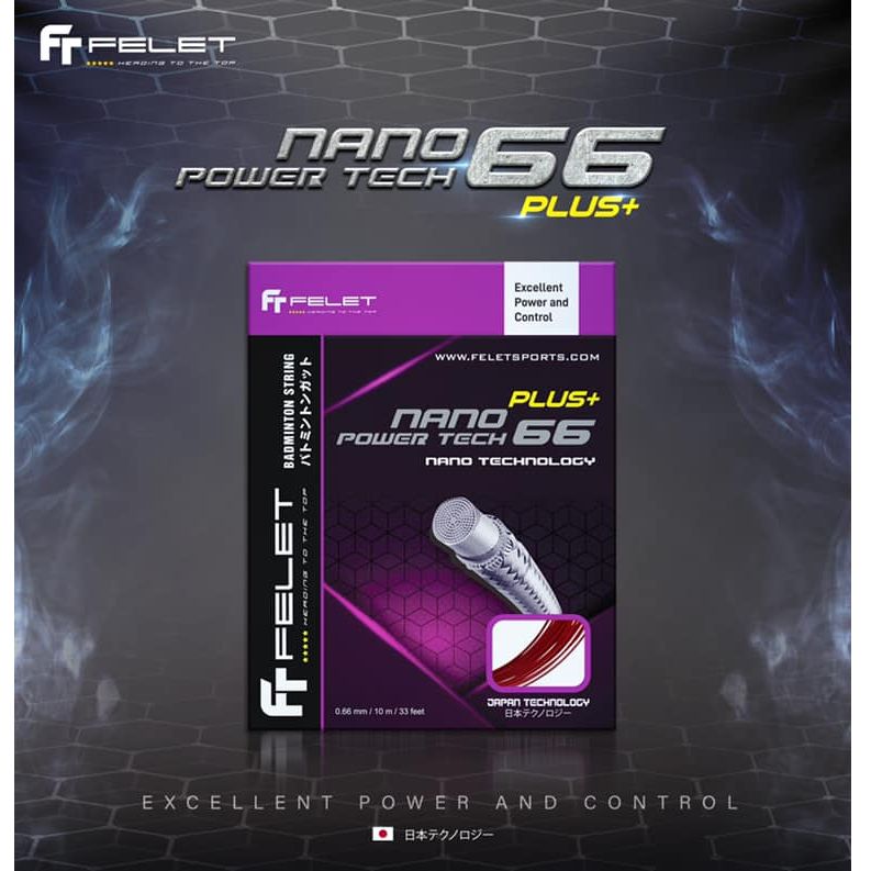Felet Badminton String Nano power Tech 66 Plus+ (100%Original) | Shopee ...
