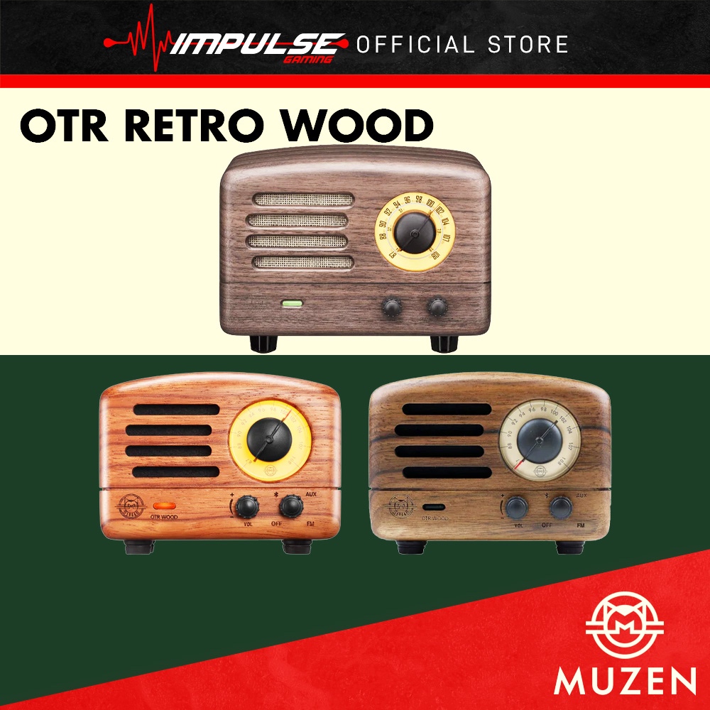 Muzen OTR Wood Radio & Bluetooth Speaker - Rosewood / Walnutwood ...