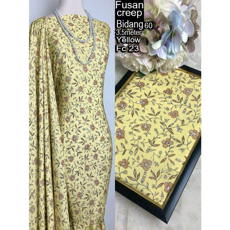 Heavy Premium Fusan Crepe/Como Crepe Bidang 60 [Kain Pasang] | Shopee ...
