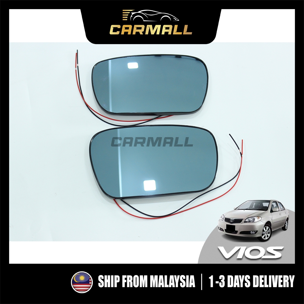 Toyota Vios (1st Gen) Blue Side Mirror With LED Signal Wide Angle Sight ...