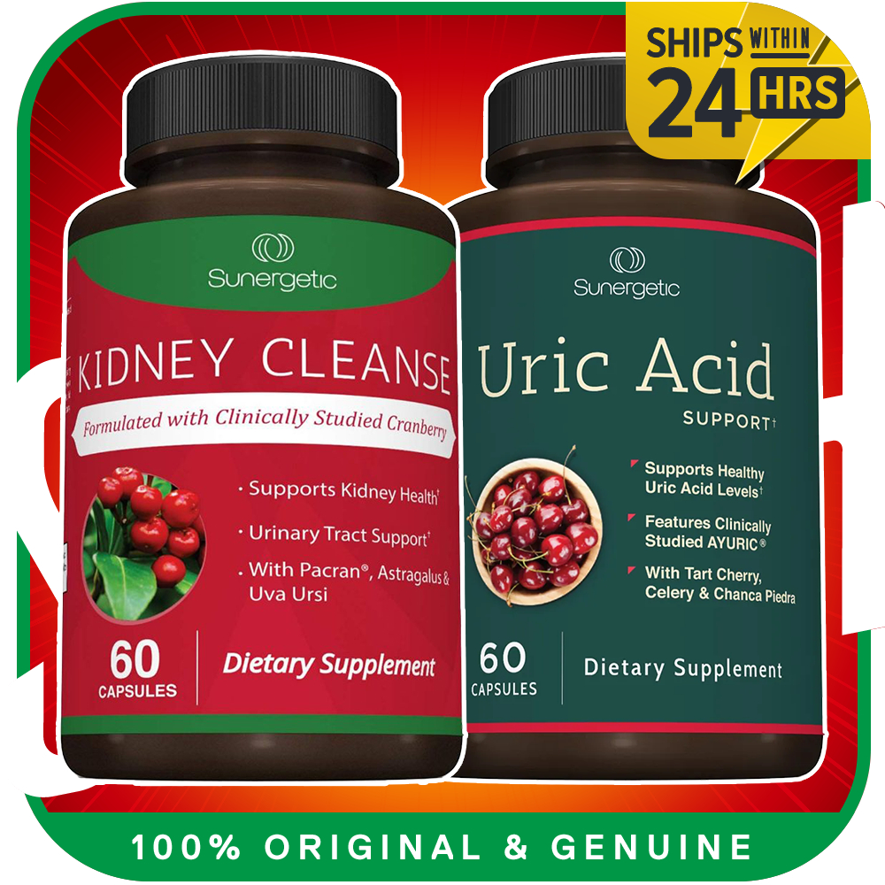 Sunergetic Premium Kidney Cleanse Supplement | Uric Acid Support ...