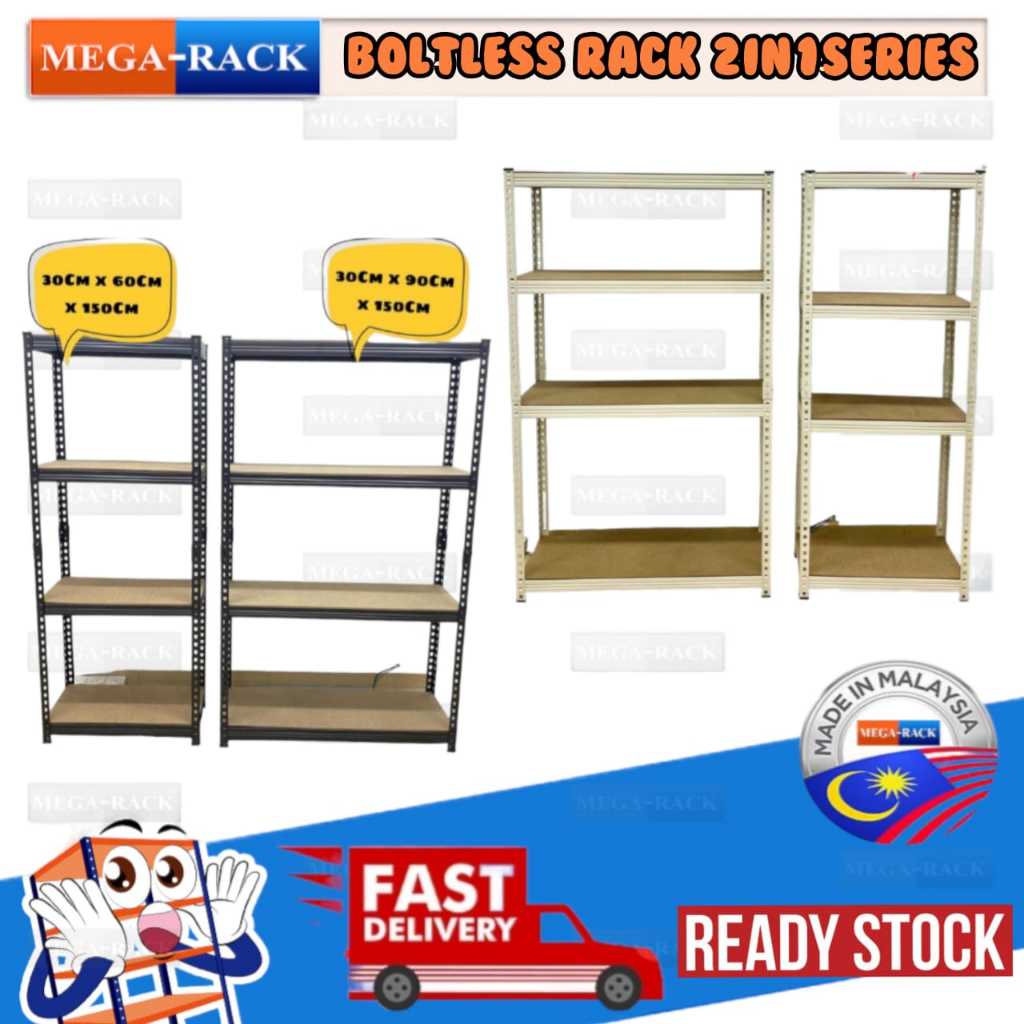 LIGHT DUTY 2 in 1 BOLTLESS RACK ##READY STOCK!! Rak Rumah, Rak Kedai ...