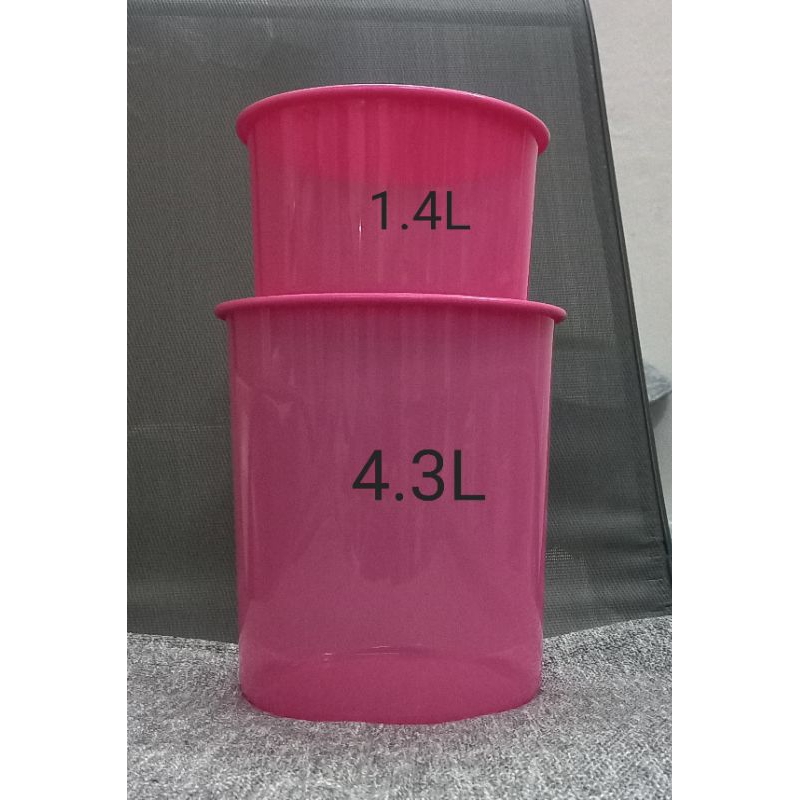 READY STOCK Tupperware One Touch Large Set (2pcs)4.3L/1.4L | Shopee ...