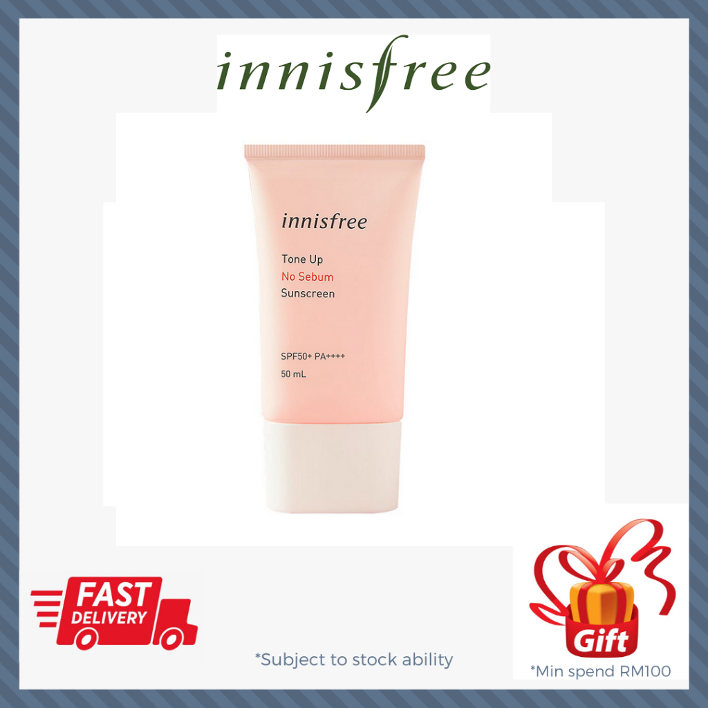 INNISFREE TONE UP NO SEBUM SUNSCREEN SPF50 50ML | Shopee Malaysia