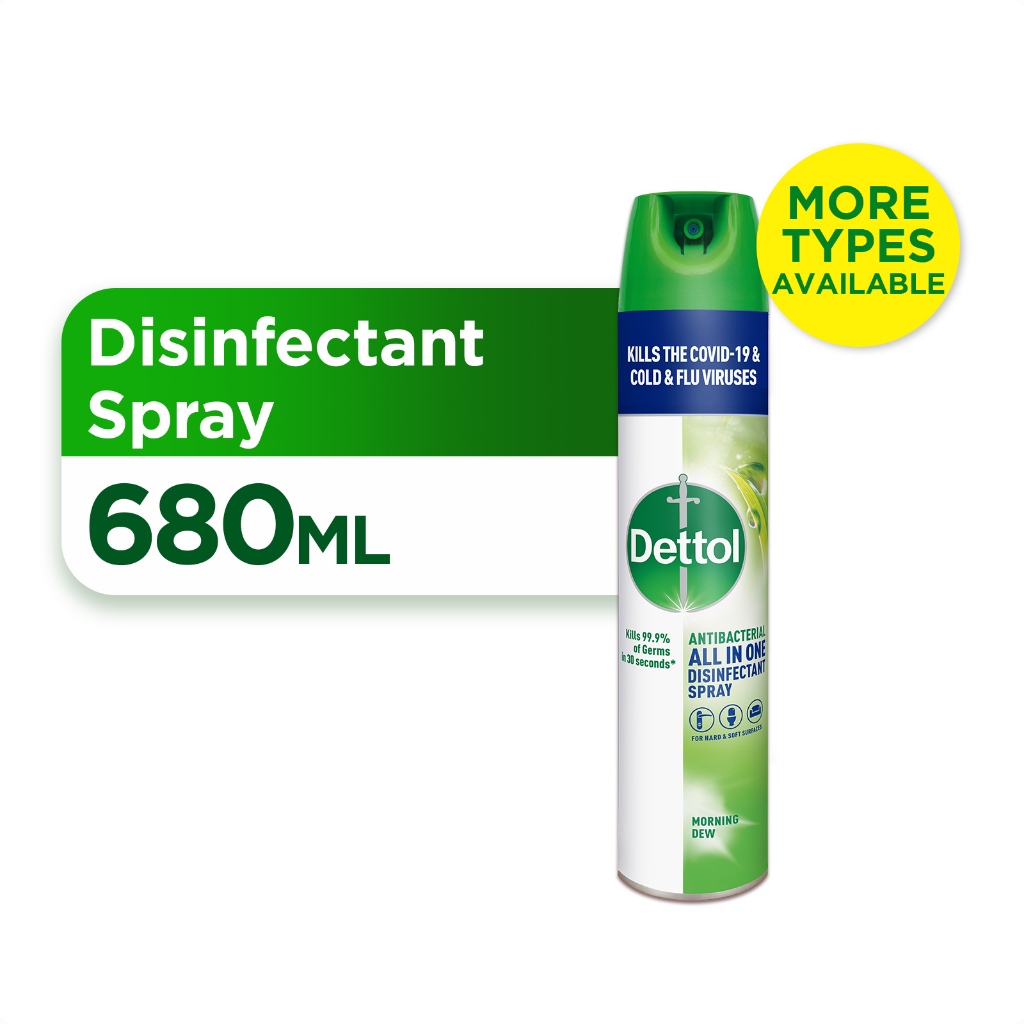 Dettol Antibacterial Disinfectant Spray 680ml (Morning Dew/Crisp Breeze ...