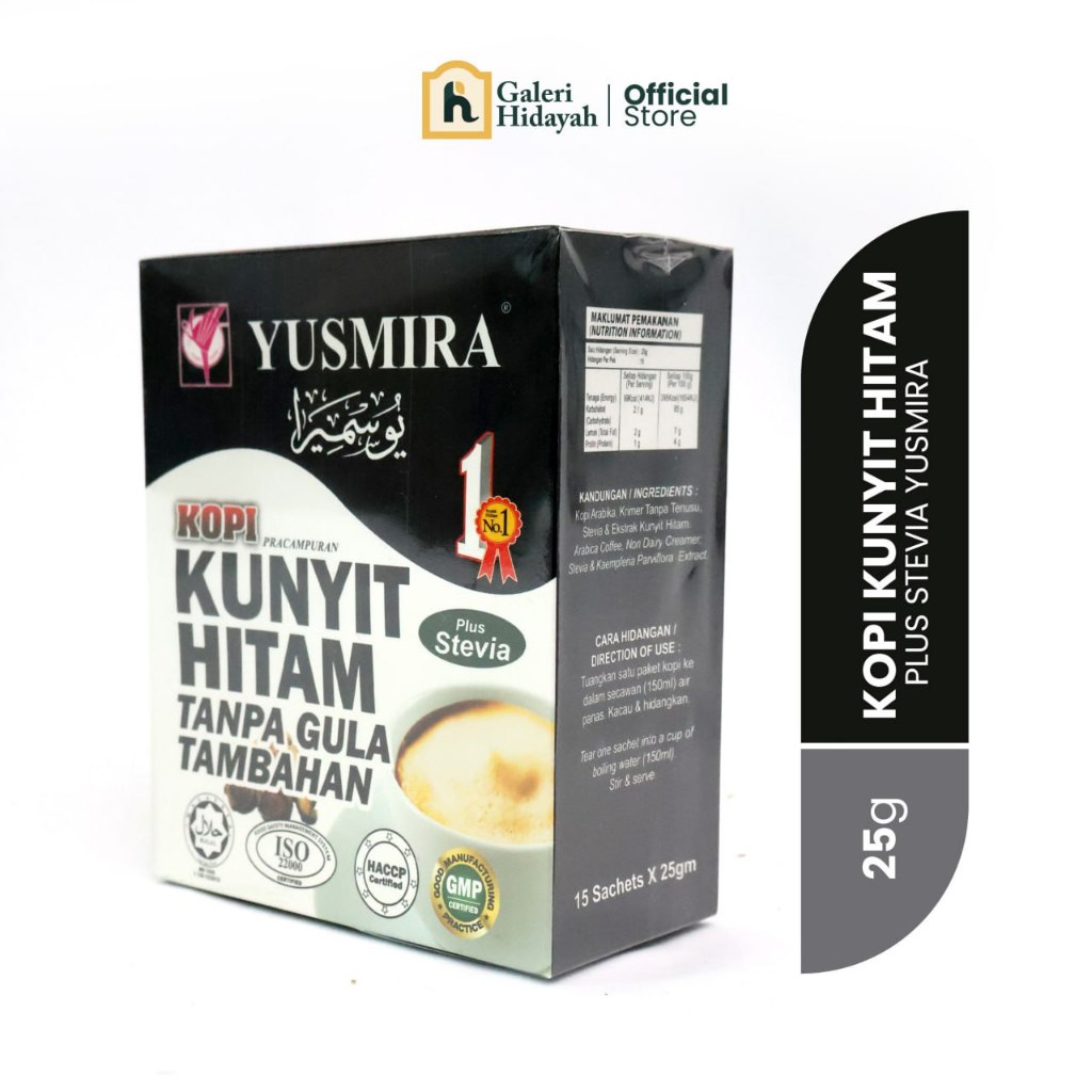 YUSMIRA KOPI KUNYIT HITAM PLUS STEVIA | Shopee Malaysia