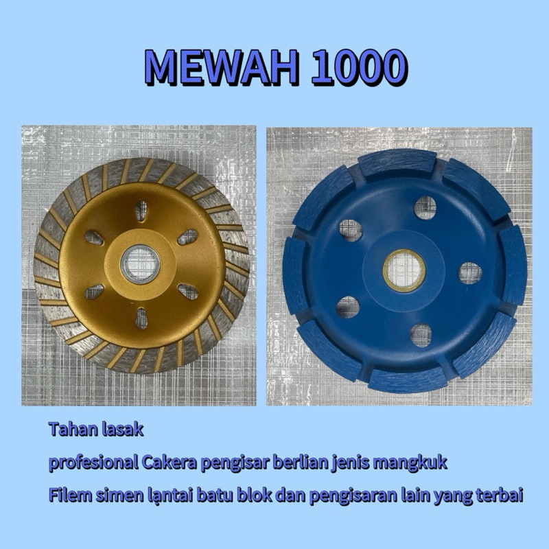 🔵 SALI 4 inch × Double Row Diamond Grinding Wheel / Turbo Diamond ...