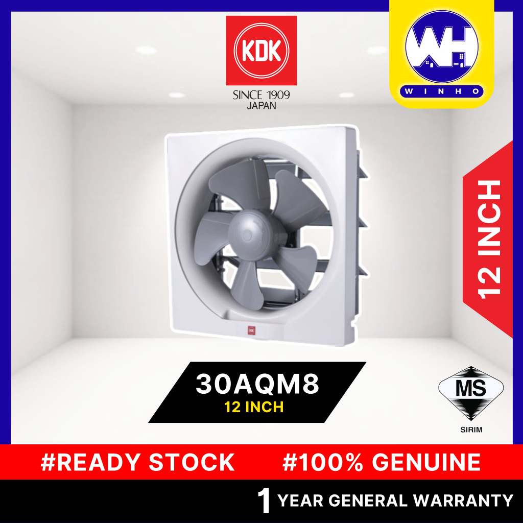 (Ready Stock) KDK 30AQM8 Wall Mount Propeller Exhaust Fan / Ventilating ...