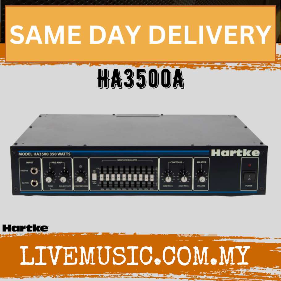 Hartke HA3500A 350 Watts Bass Guitar Amplifier Head (HA-3500A/HA 3500A ...