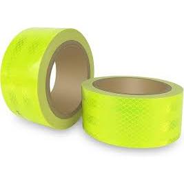 Reflective Yellow Tape 5 cm x 3 meter / Safety Adhesive Roll Sticker ...