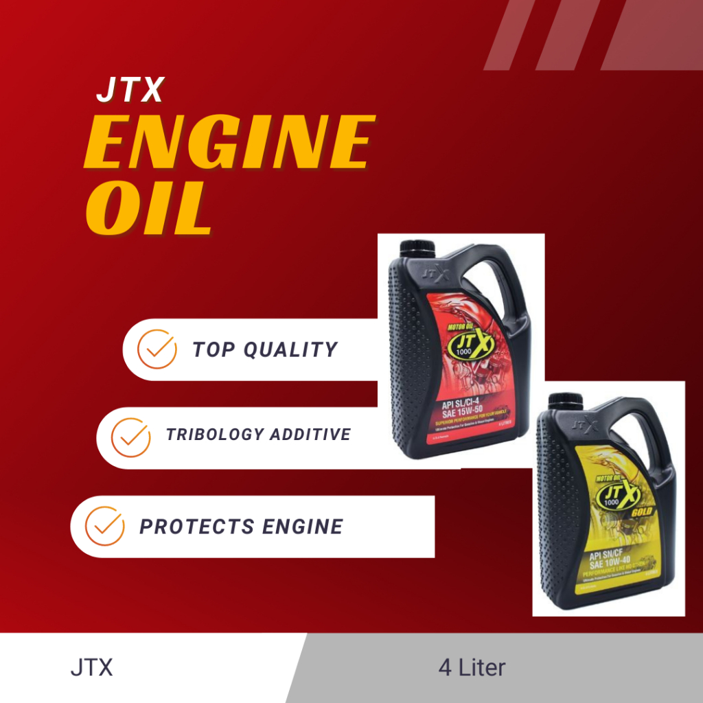 JTX Engine Oil Red/Gold 4 Liter | Shopee Malaysia