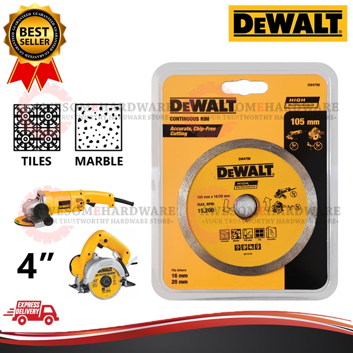 DEWALT DW4790 105MM 4" WET CUTTING DISC BLADE FOR TILES PORCELAIN ...