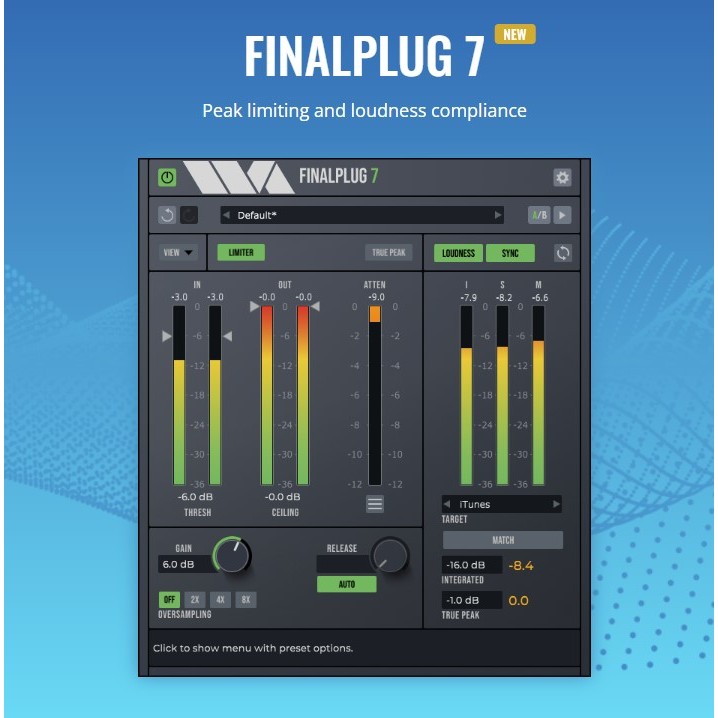 FinalPlug 7 v7.01 (Win) VST, VST3, AAX x64 | Wave Arts Limiter/ Volume ...
