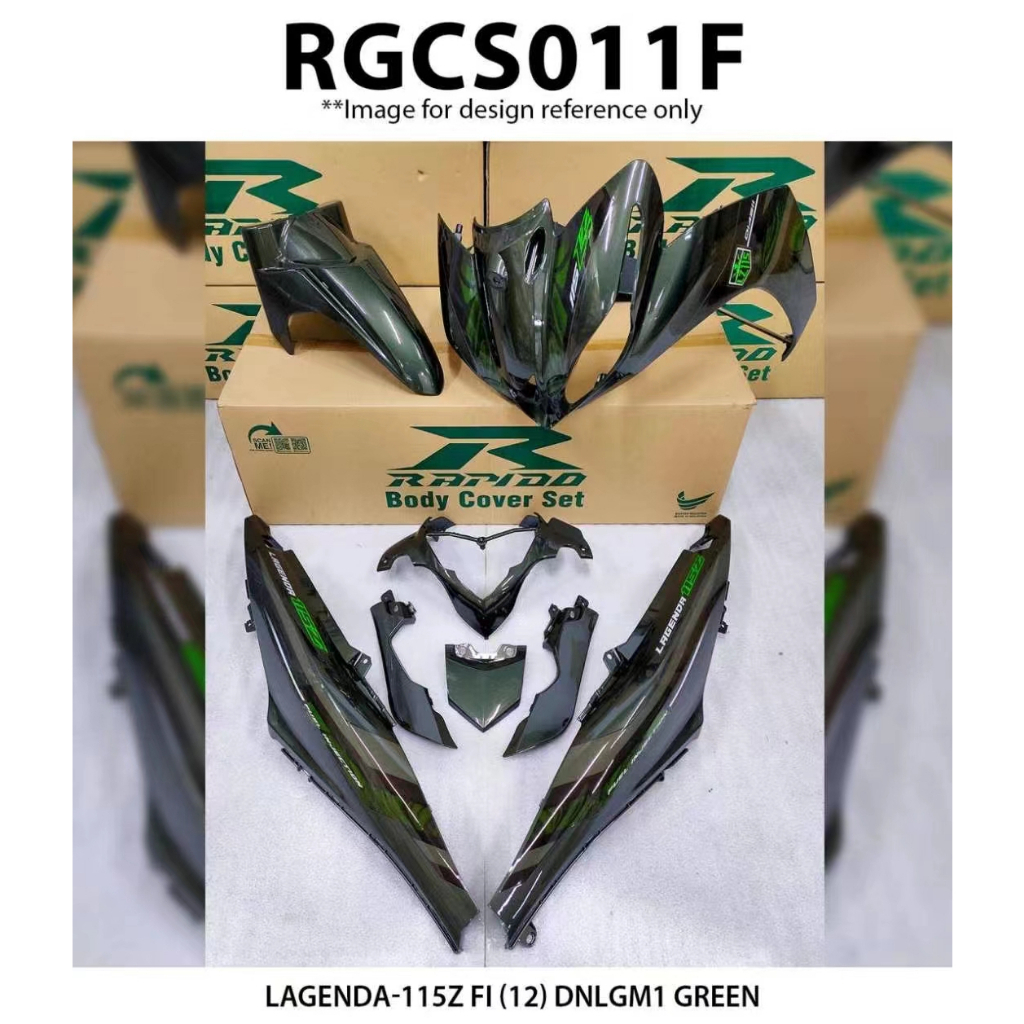 COVER SET LAGENDA 115 FI YAMAHA ORIGINAL RAPIDO Dnlgm1 Green ...
