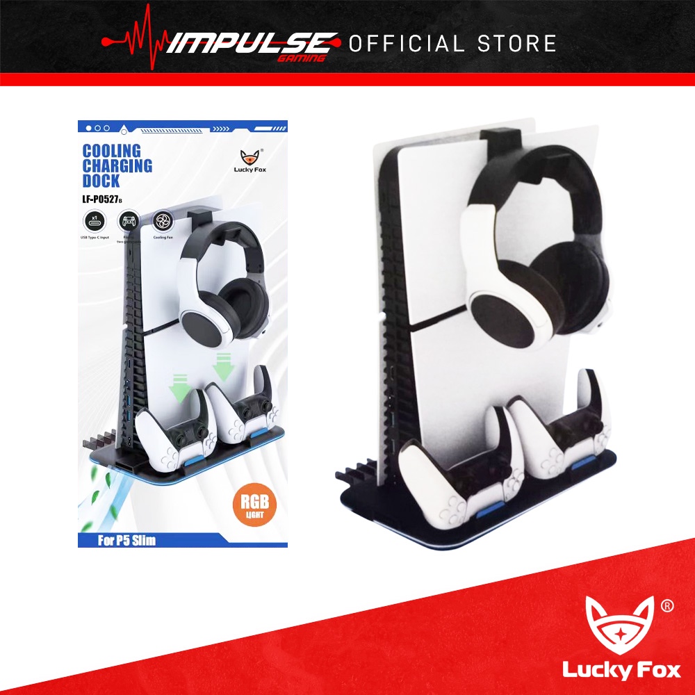 Lucky Fox PlayStation PS5 Cooling Charging Dock - Black / White [LF ...