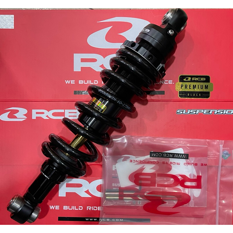 RCB KAWASAKI ZX250 /ZX400 S2 LINE ADJUSTABLE MONOSHOCK 320MM (BLACK ...