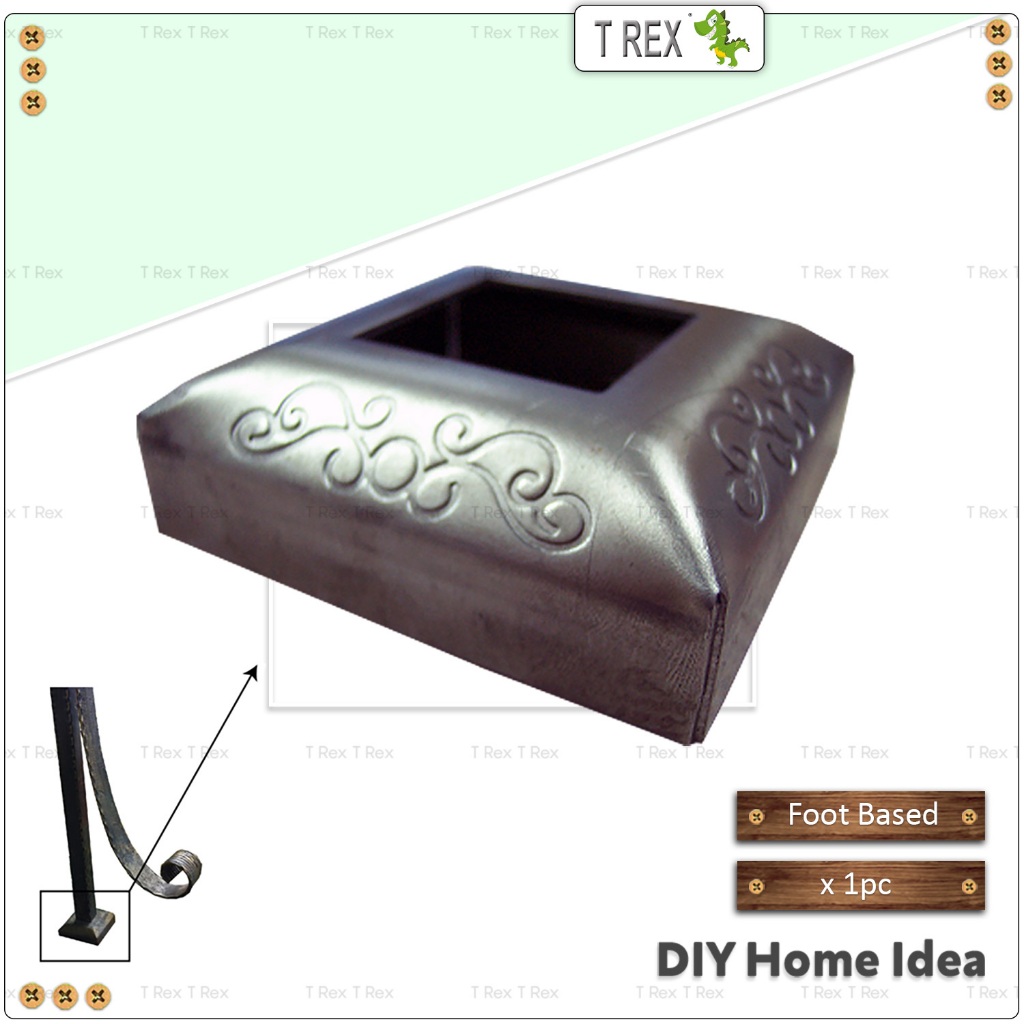 T Rex DIY Square Tube Capping / Leg Cap / Pagar Grill Besi/ House Gate ...
