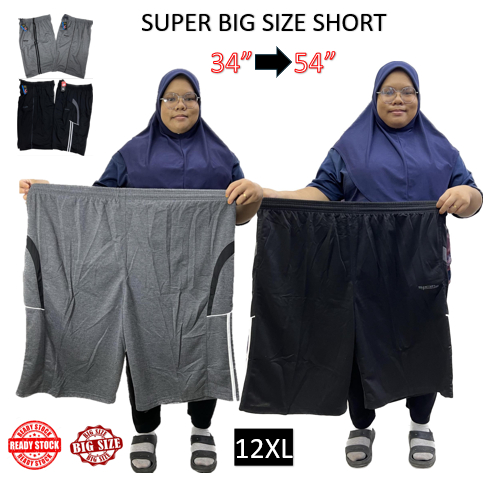 Seluar Pendek Lelaki Saiz Besar 12XL Cotton 2 Poket 24 inch- 54 inch ...