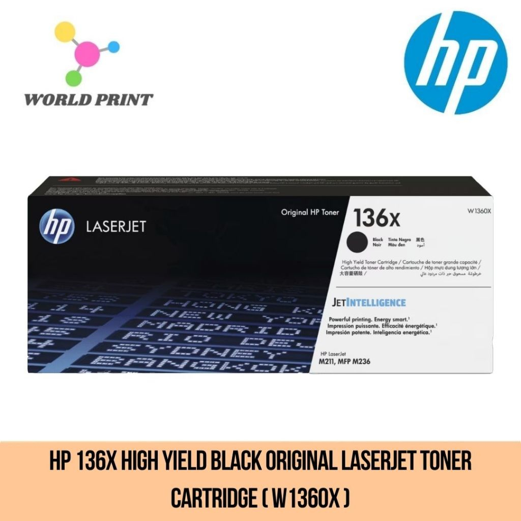 HP 136X High Yield Black Original LaserJet Toner Cartridge ( W1360X ...