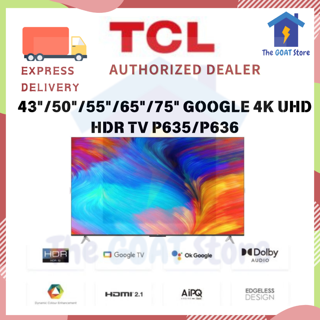 [Delivery Available in Klang Valley only] TCL 43"/50"/55"/65"/75" 4K ...
