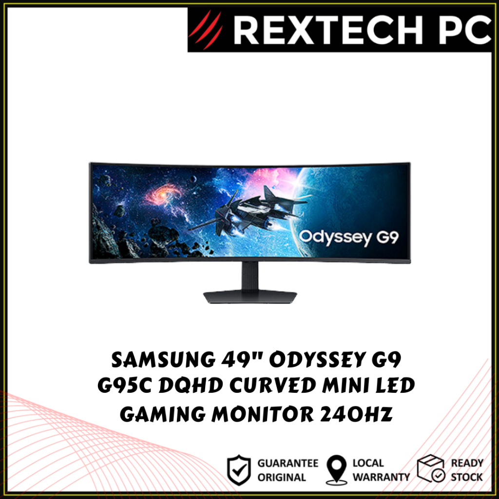 REXTECH Samsung 49" Odyssey G9 G95C DQHD Curved Mini LED Gaming Monitor ...