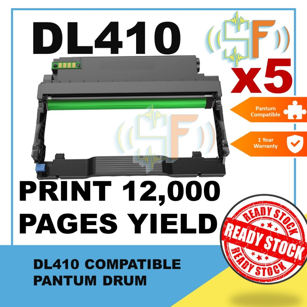 5 Units Compatible DL410 DL 410 410 DL-410 Imaging Drum for Printer Pantum M7100DW M6800FDW ...