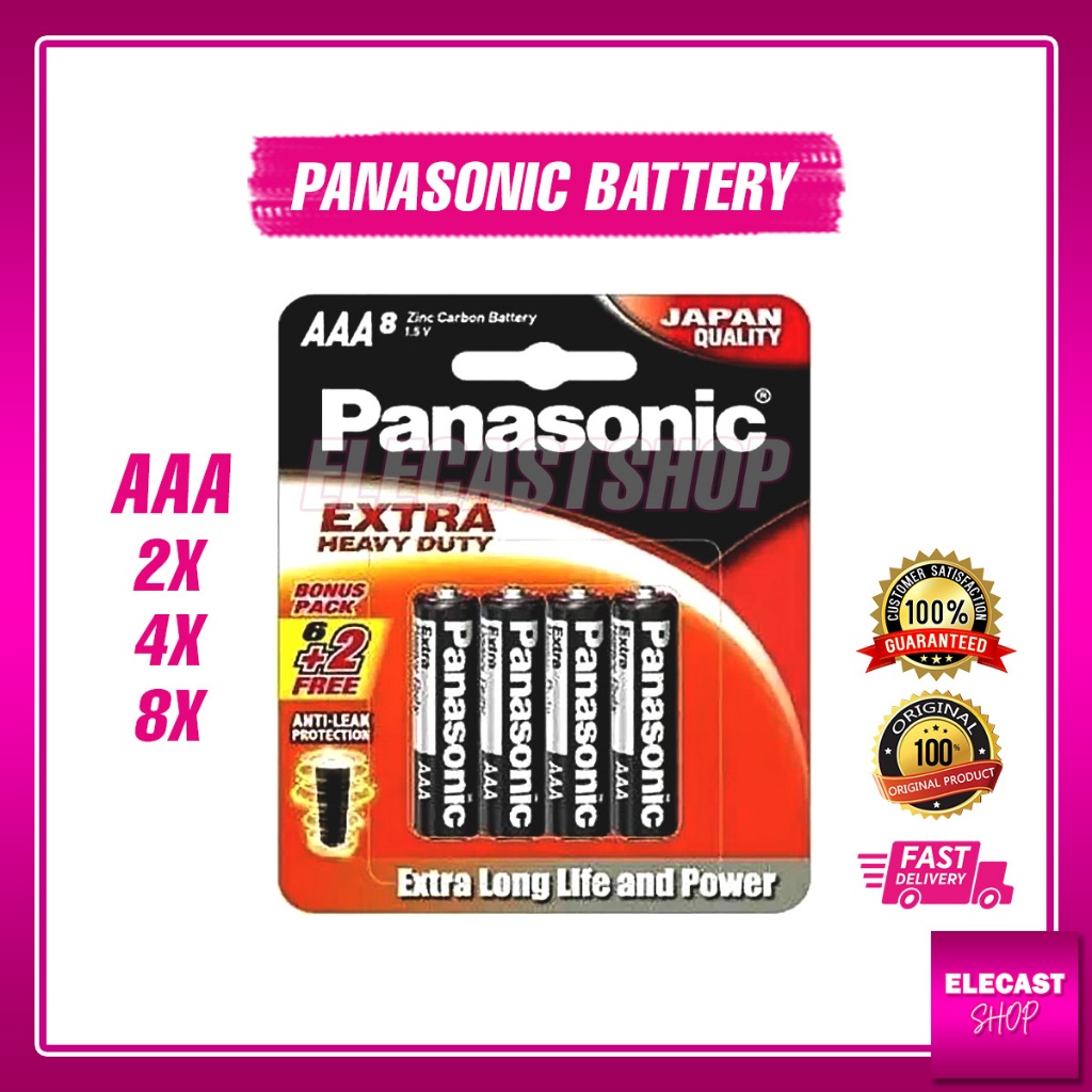 (ORIGINAL) Panasonic Battery Extra Heavy Duty Battery (AAA) ORIGINAL | Shopee Malaysia