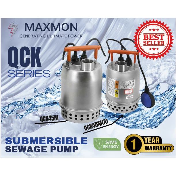 MAXMON QCK SUBMERSIBLE SEWAGE PUMP | Shopee Malaysia
