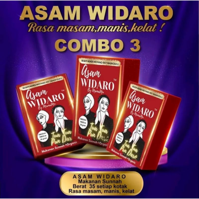 Kombo 3 Asam Widaro/ Makanan Sunnah/ Untuk Dalaman Wanita | Shopee Malaysia