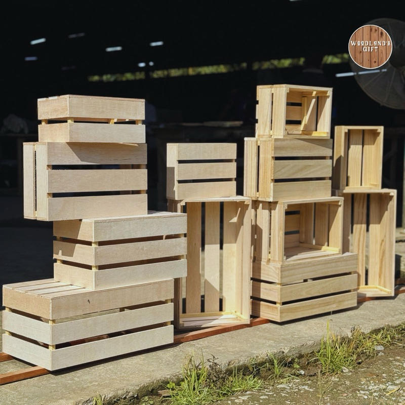 Wooden decoration/storage boxes/crates/kotak kayu（Customise Available ...