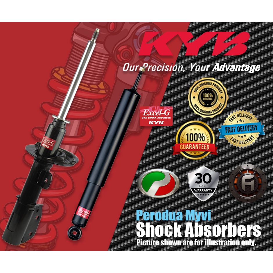 PERODUA MYVI | FRONT / REAR SHOCK ABSORBERS | GENUINE (KYB / EXCEL-G) | 1 MONTH WARRANTY ...