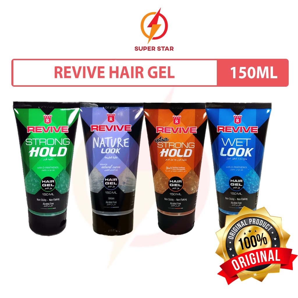 Revive Hair Gel 150ml (Strong Hold/Wet Look/Strong Hold/Nature Look ...