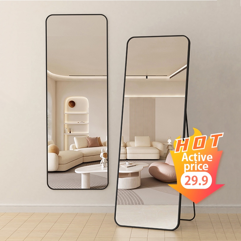 LI-Standing Long Mirror Standing Cermin Hang mirror Wall Mirror Full ...