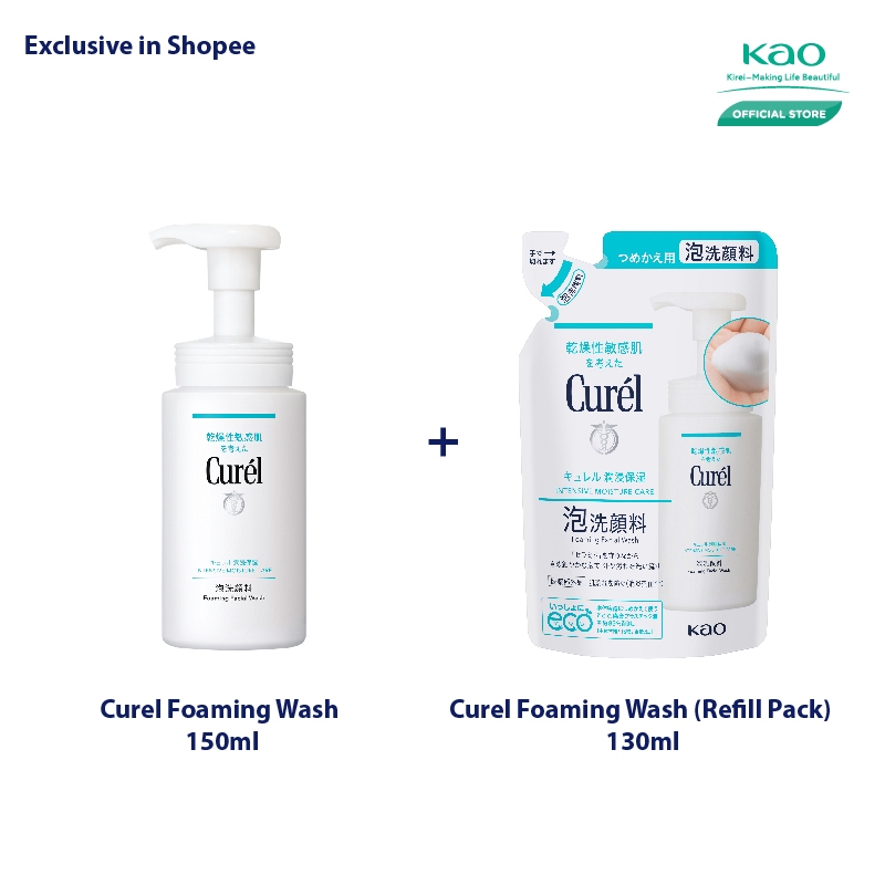 Curel Moisture Care Foaming Wash + Refill Pack | Shopee Malaysia