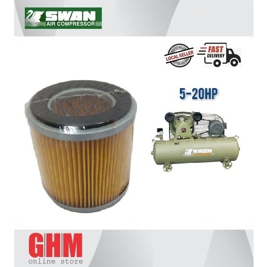 Air Filter Element For Swan Compressor 3HP, 5HP, 10HP & 15HP | Shopee ...