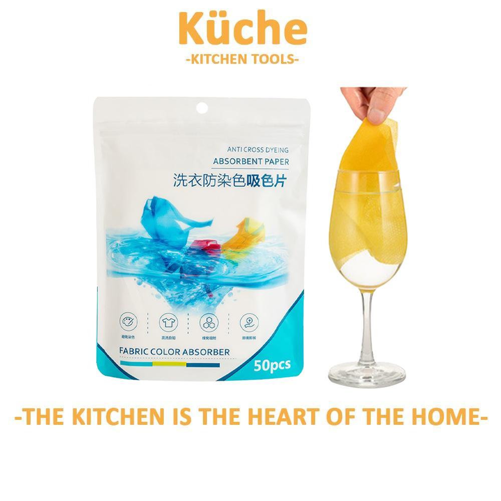 KUCHE Anti-color Absorbing Sheet Anti-dying Laundry Color Mix Absorbing ...