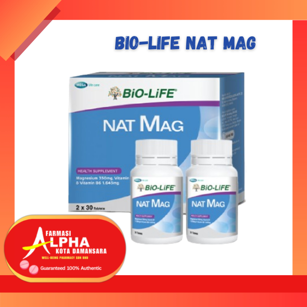 BIO-LIFE Nat Mag 2x30 Tablets | Shopee Malaysia