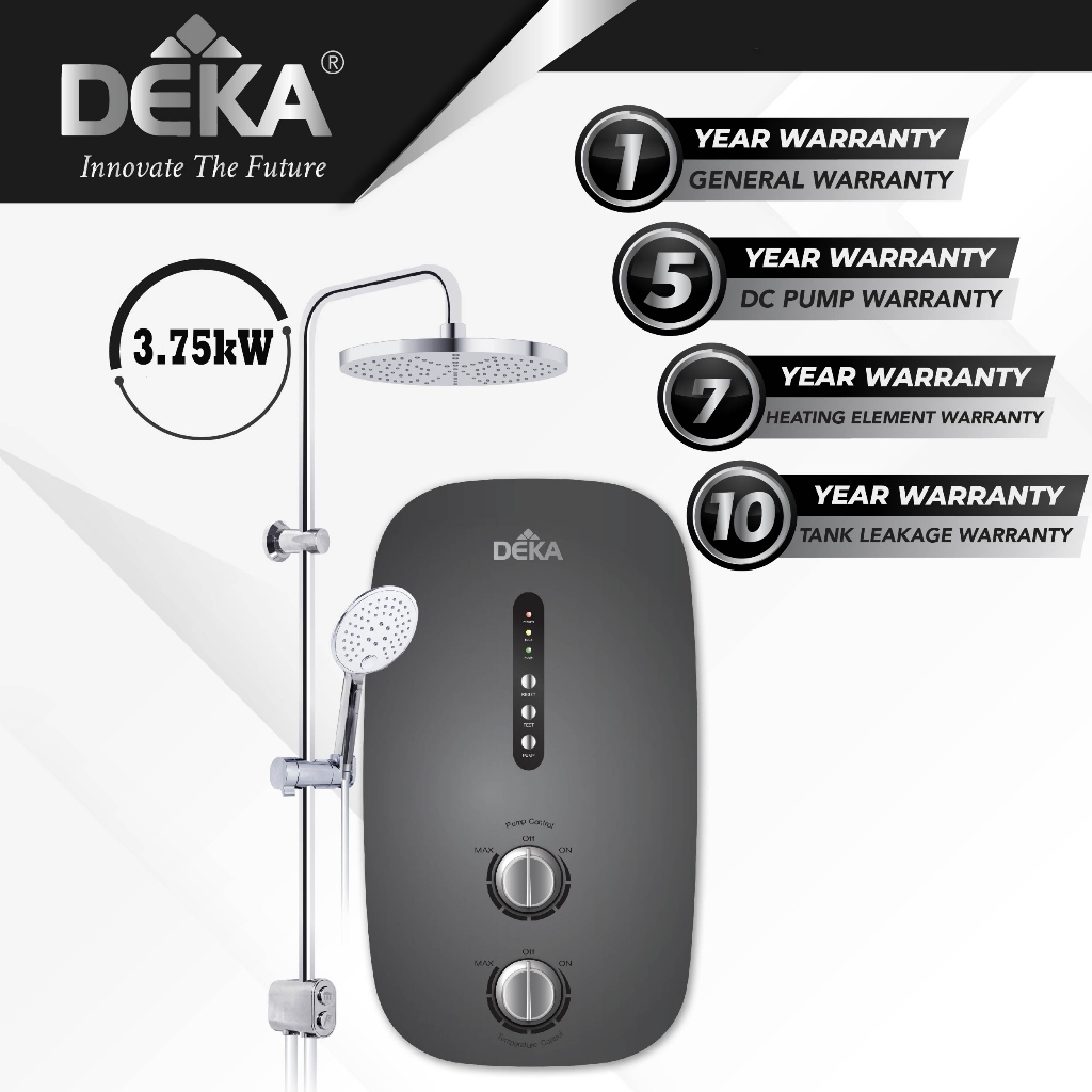 DEKA PRO80 Rainshower DC Pump Water Heater DC Silent Inverter Pump ...