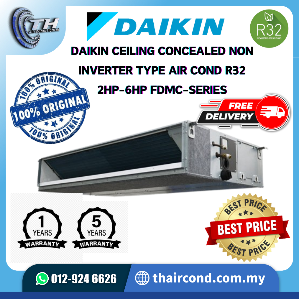 DAIKIN CEILING CONCEALED NON INVERTER TYPE AIR COND R32 FDMC-SERIES ...