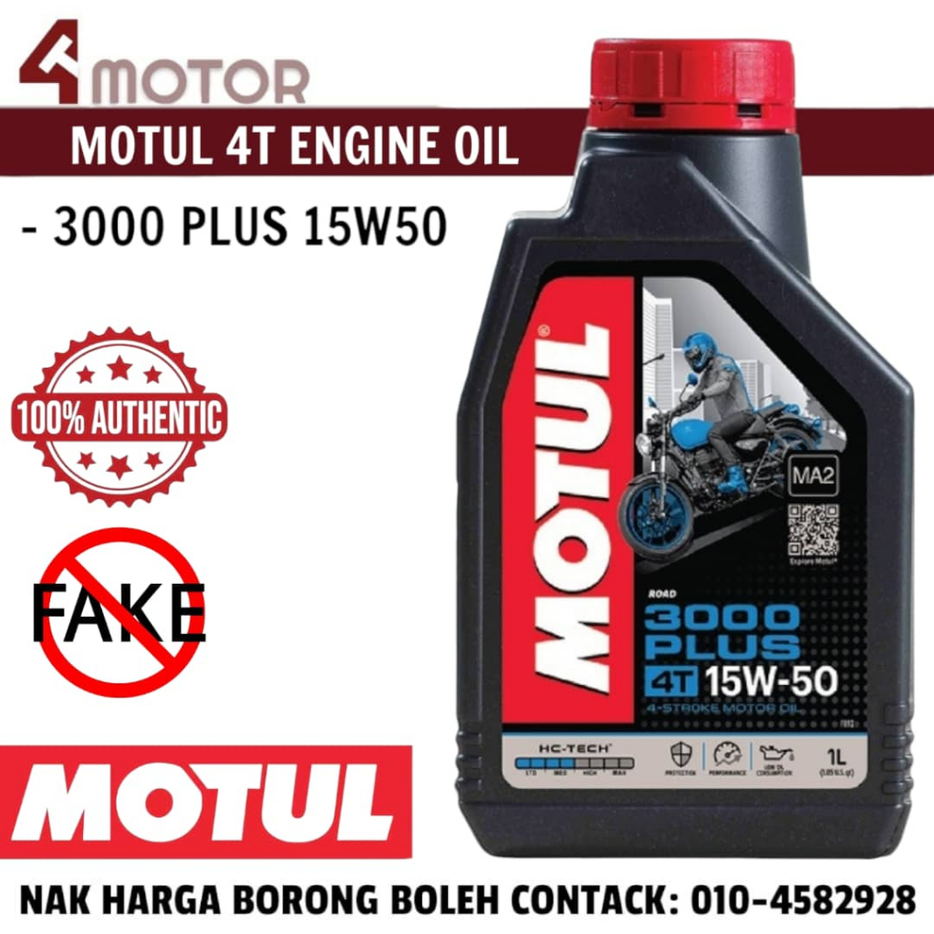 PROMOSI MOTUL 100%Ori Vietnam MOTUL 4T Engine Oil 3000 PLUS 15W50 ...