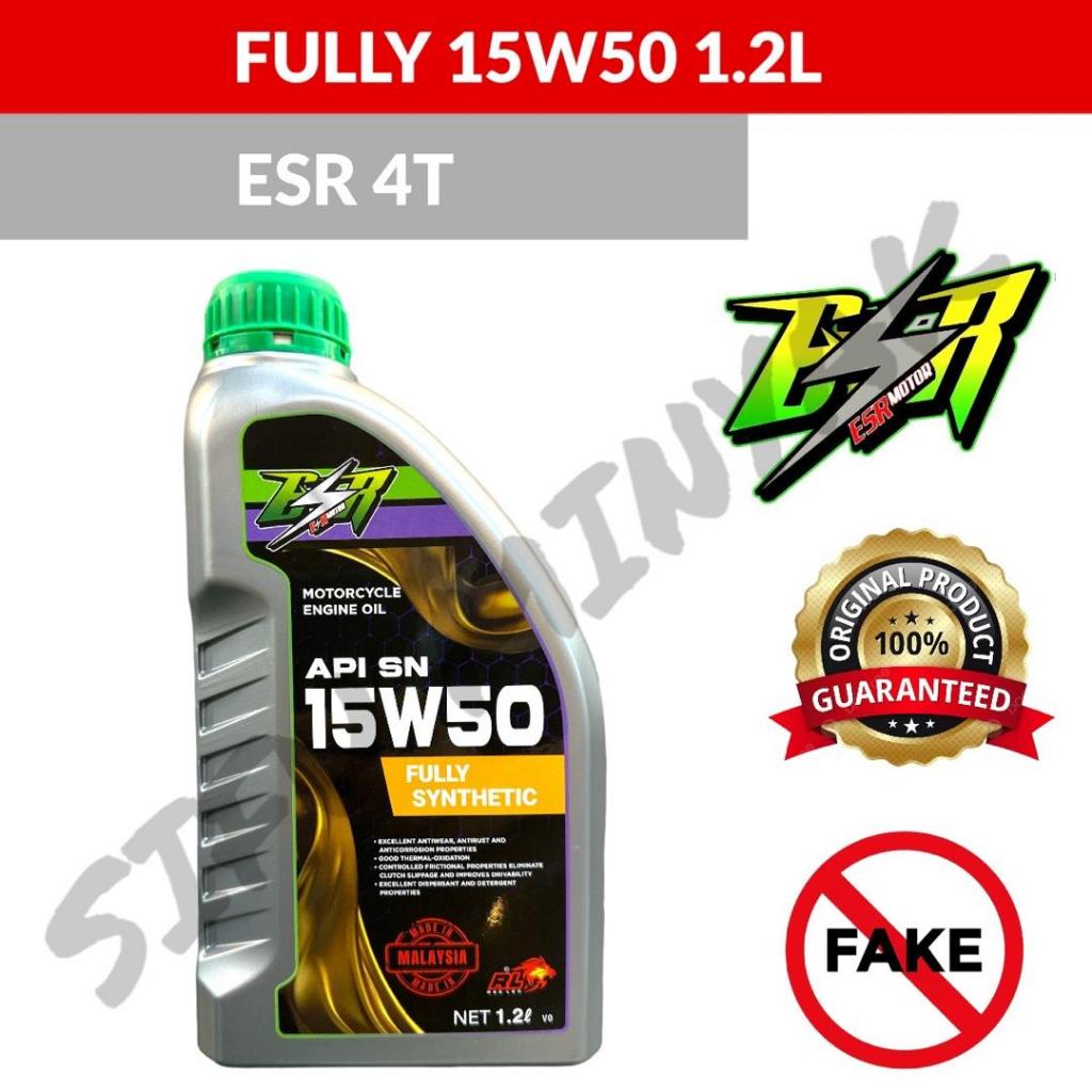 ESR 4T FULLY 15W50 1.2LITER ENGINE OIL MOTORCYCLE MINYAK HITAM ...