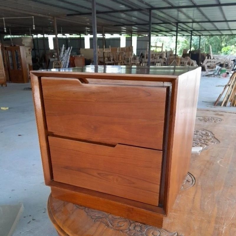 table kayu jati bedside table side table bedroom kayu | Shopee Malaysia