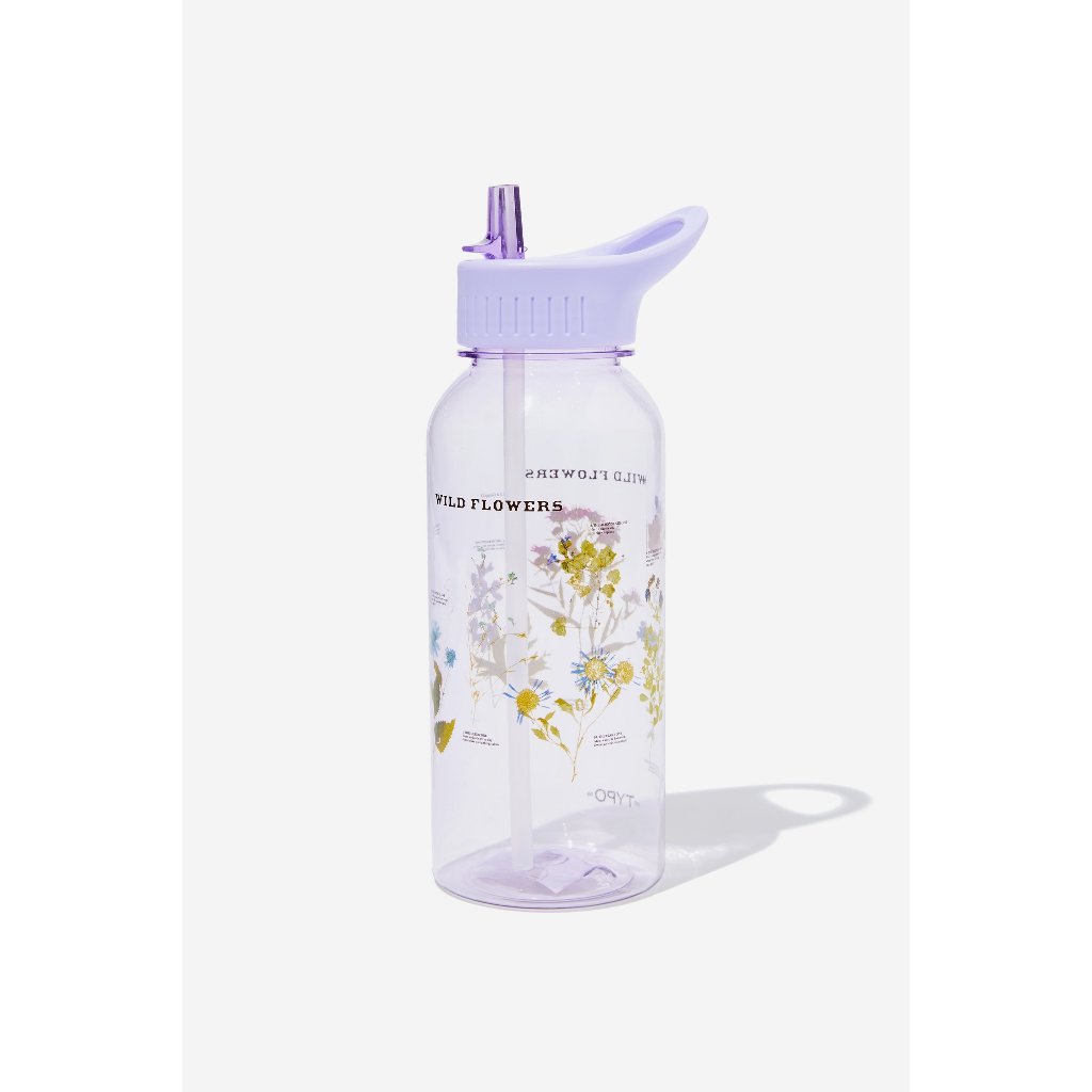 TYPO Drink it up Bottle Water drinking Bottle 1L BPA free, Straw botol ...