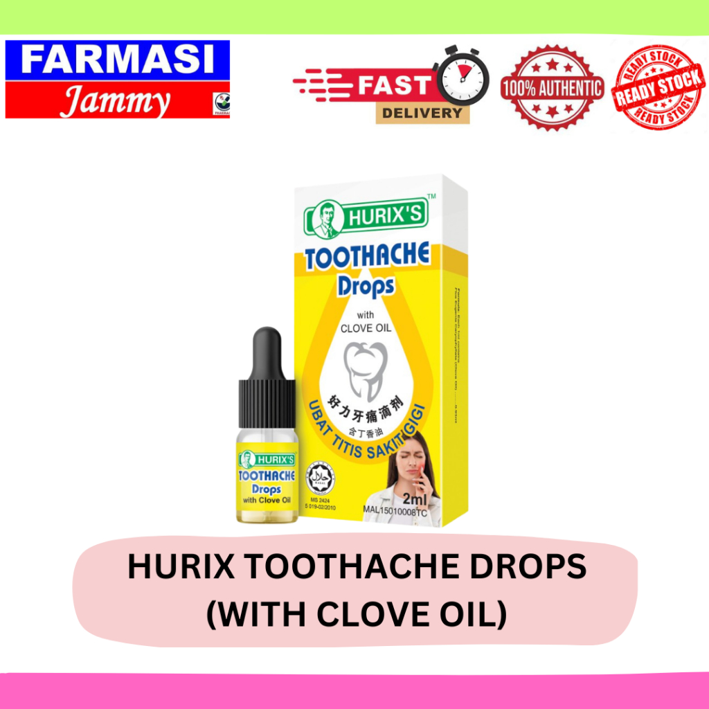 HURIX TOOTHACHE DROPS (WITH CLOVE OIL) | Shopee Malaysia